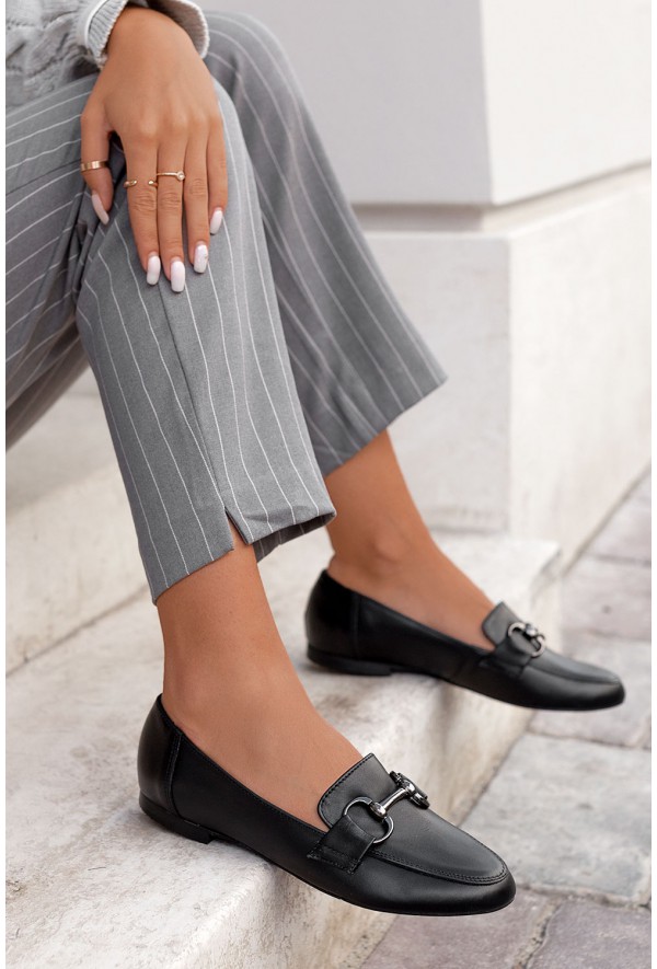 Ekskluzywne czarne mokasyny Noir - Saway